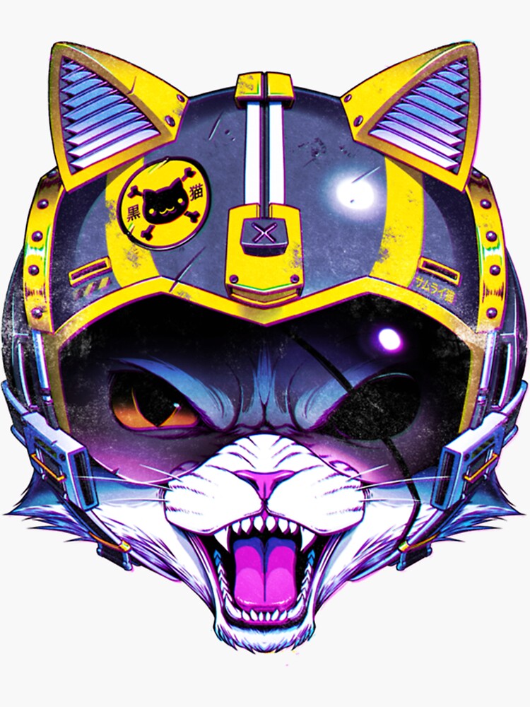 "Winged Cats Air Force Anime Cartoon" Sticker for Sale by ...