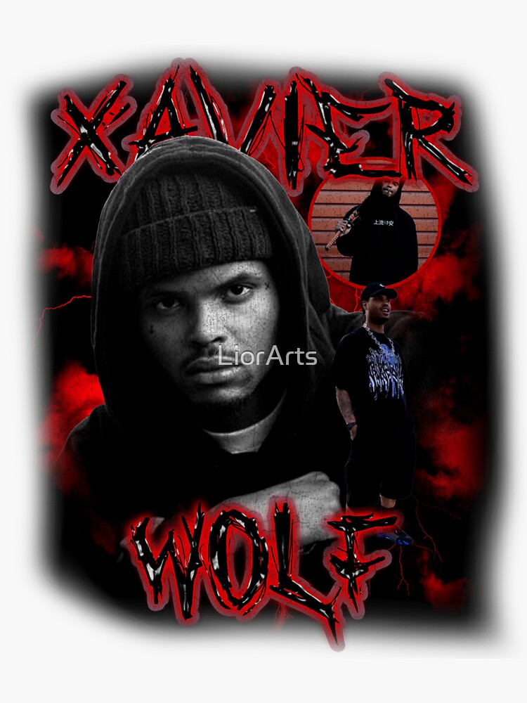"Xavier Wulf Rap" Sticker for Sale by LiorArts | Redbubble