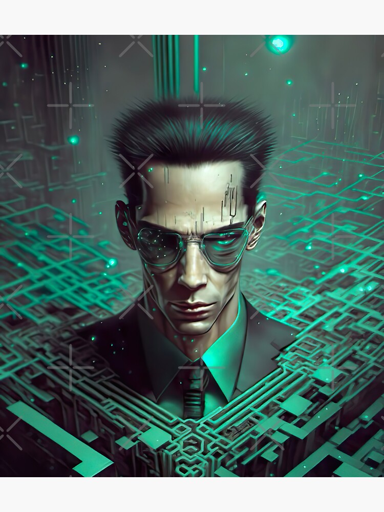 "Neo matrix from another dimension" Sticker for Sale by Neal001 | Redbubble