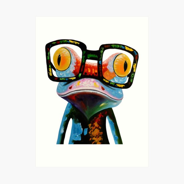 "Hipster Frog Nerd Glasses" Art Print for Sale by hilda74 | Redbubble