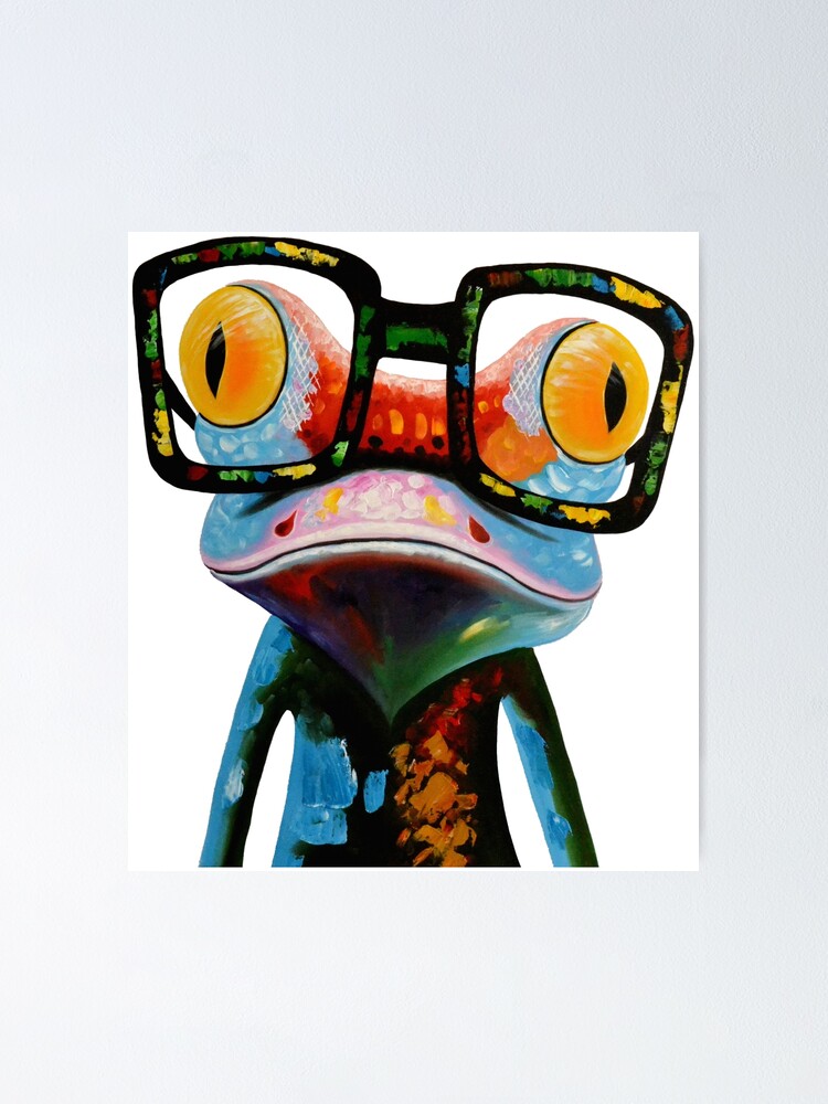 "Hipster Frog Nerd Glasses" Poster for Sale by hilda74 | Redbubble