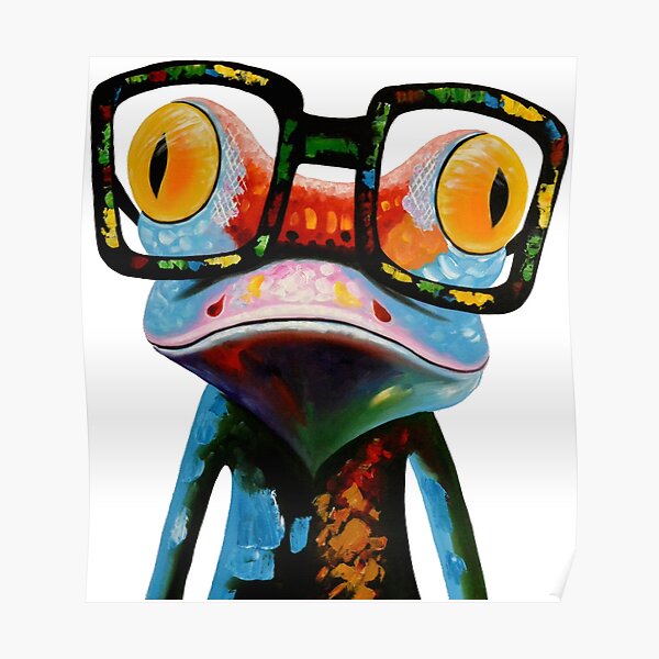 "Hipster Frog Nerd Glasses" Poster for Sale by hilda74 | Redbubble