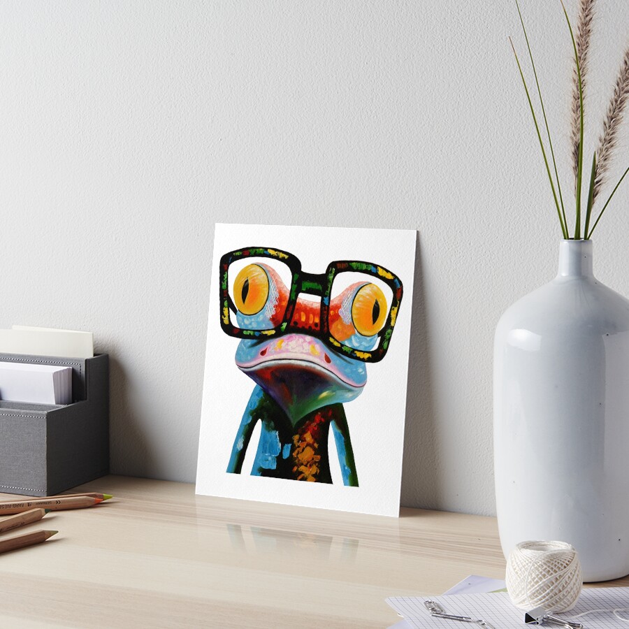 "Hipster Frog Nerd Glasses" Art Board Print for Sale by hilda74 | Redbubble
