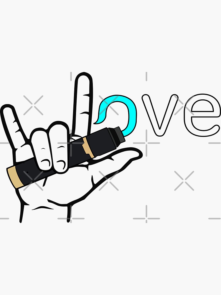"Vapor sign language Love mod vape " Sticker for Sale by moonmorph ...