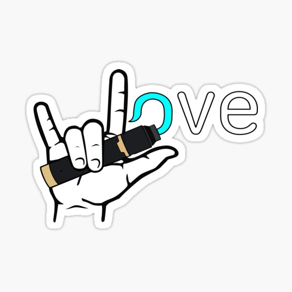 "Vapor sign language Love mod vape " Sticker for Sale by moonmorph ...