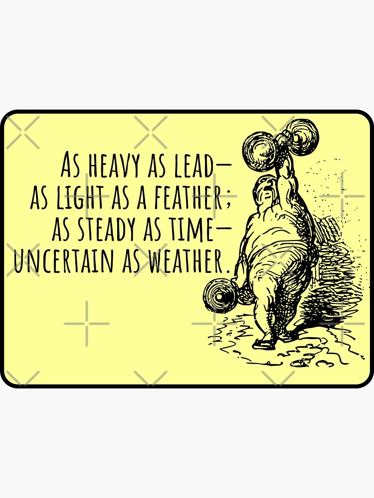 "As Heavy as Lead" Sticker for Sale by Broken-Rhymes | Redbubble