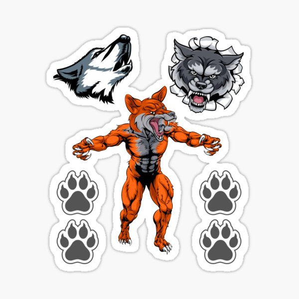 "Angry wolf " Sticker for Sale by FitCustomDesign | Redbubble