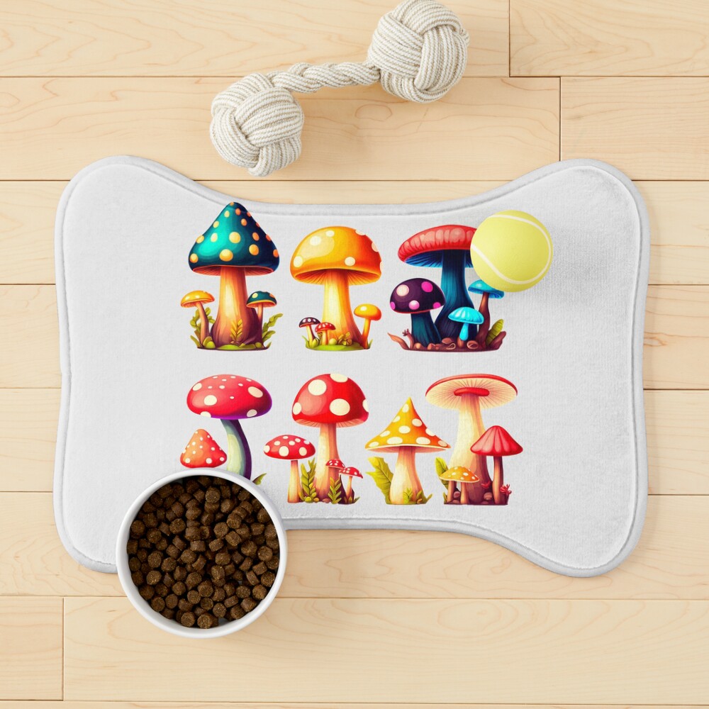 "Fun and colorful mushrooms. Drawing of hallucinating mushrooms ...