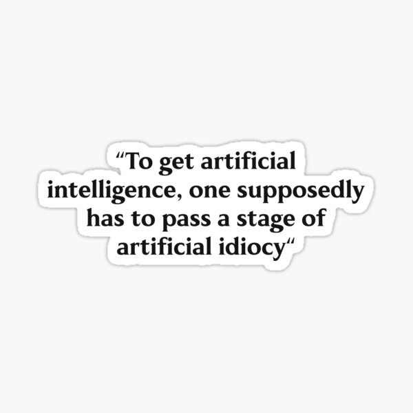 "Artificial intelligence Text" Sticker for Sale by qualityofdesign ...