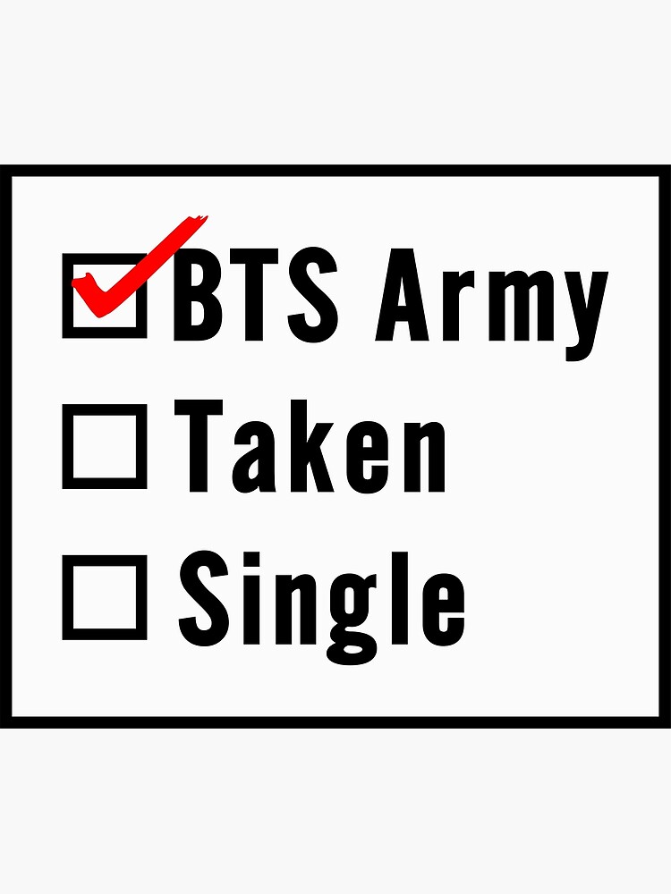 "BTS Army Relationship Status" Poster for Sale by mistergoodiez | Redbubble