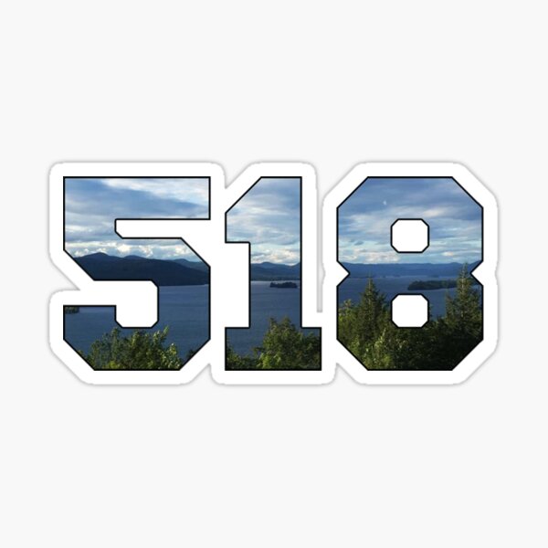 "518 area code lake george - for jack" Sticker for Sale by mirmaids ...