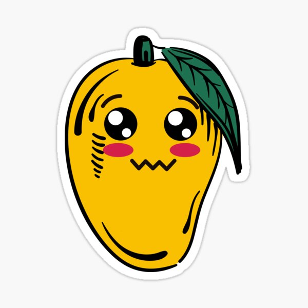 "Cute Kawaii Mango" Sticker for Sale by larfly | Redbubble