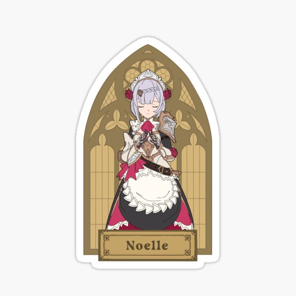 "noelle genshin impact" Sticker for Sale by SAN- | Redbubble