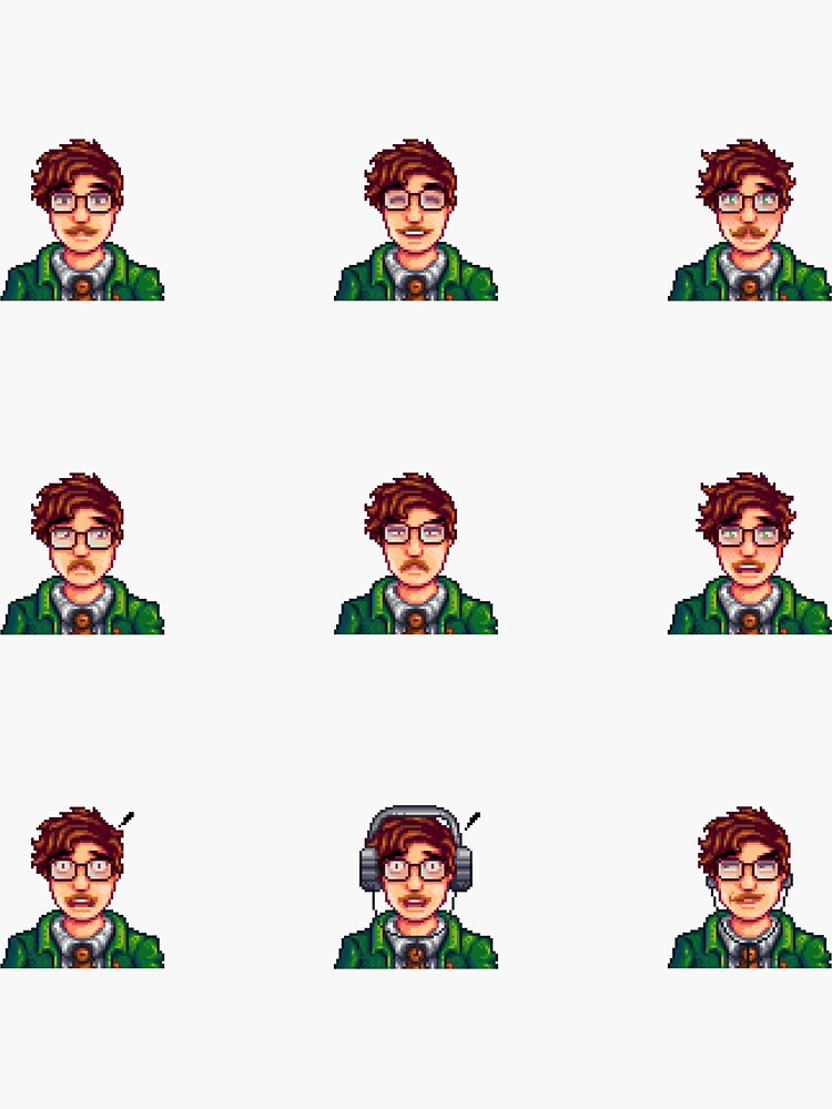 "Stardew Valley – Harvey Portrait Pack" Sticker for Sale by little ...