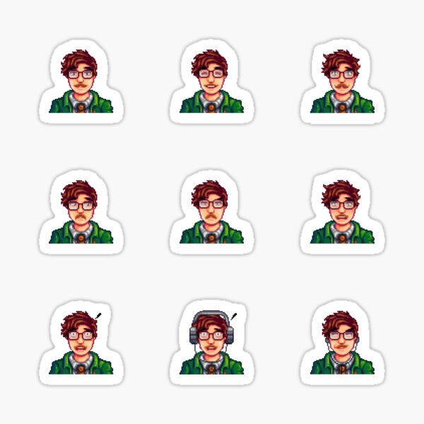 "Stardew Valley – Harvey Portrait Pack" Sticker for Sale by little ...
