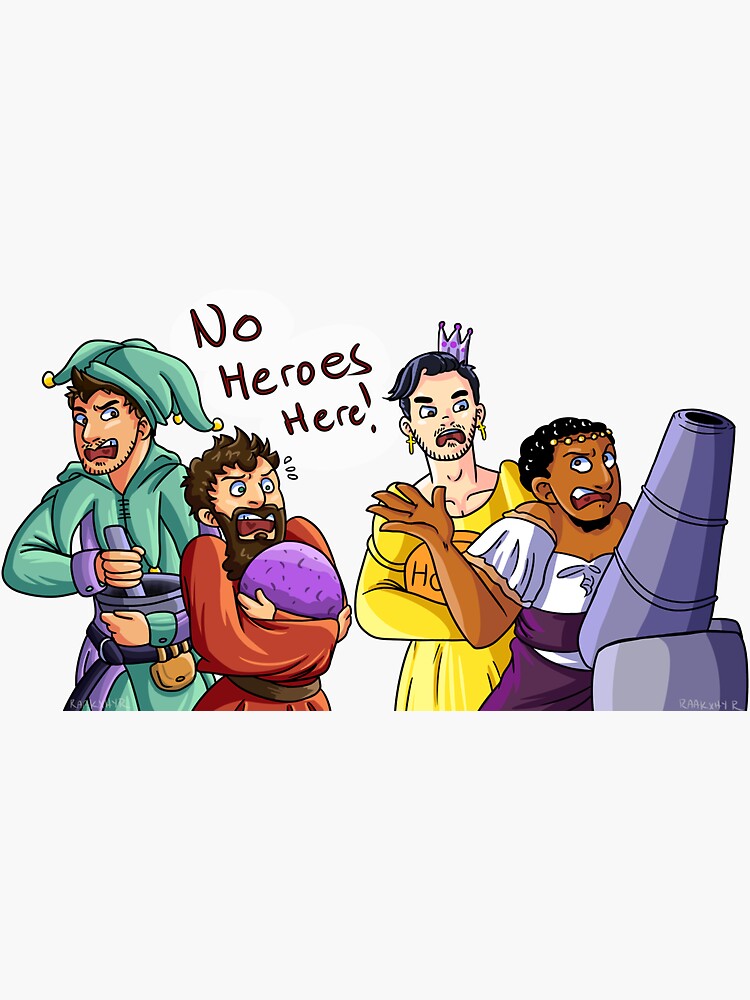 "The Derp Crew||No Heroes Here! " Sticker for Sale by Raakxhyr | Redbubble