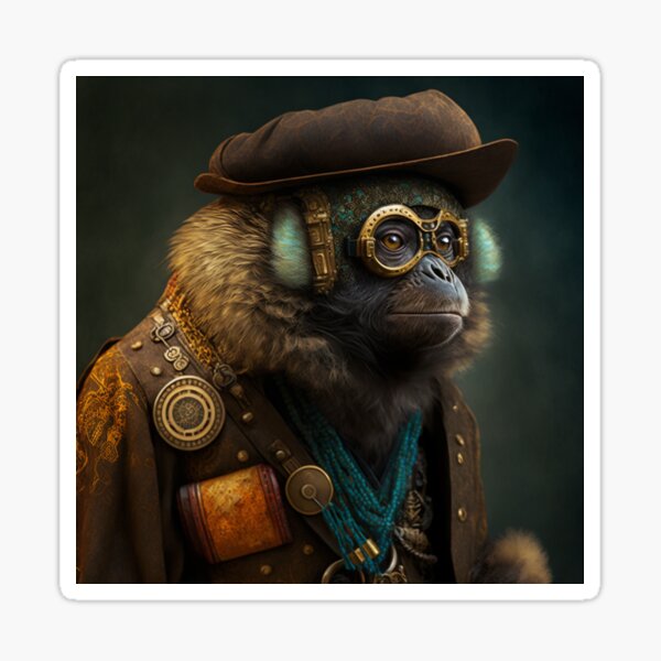 "Steam Punk Monkey" Sticker for Sale by MonteVerde | Redbubble
