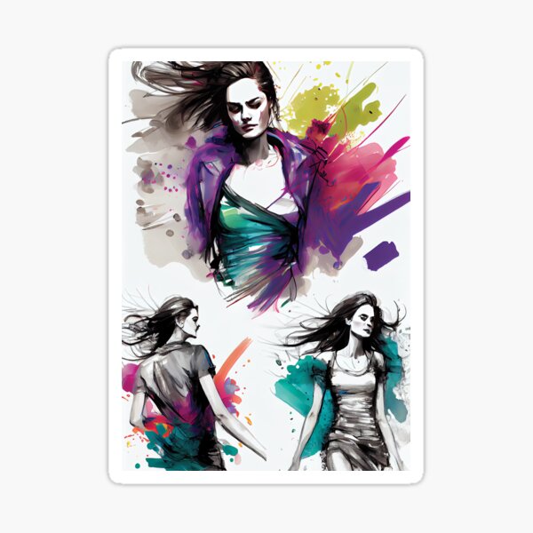 "Fashion Illustrations: Elegant and On-Trend" Sticker for Sale by fi ...