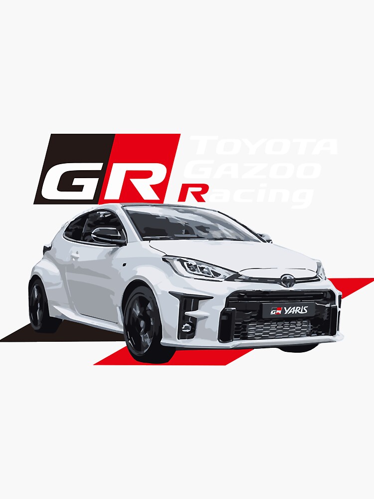 "TOYOTA GR YARIS - gazoo racing" Sticker for Sale by Decals4uUK | Redbubble