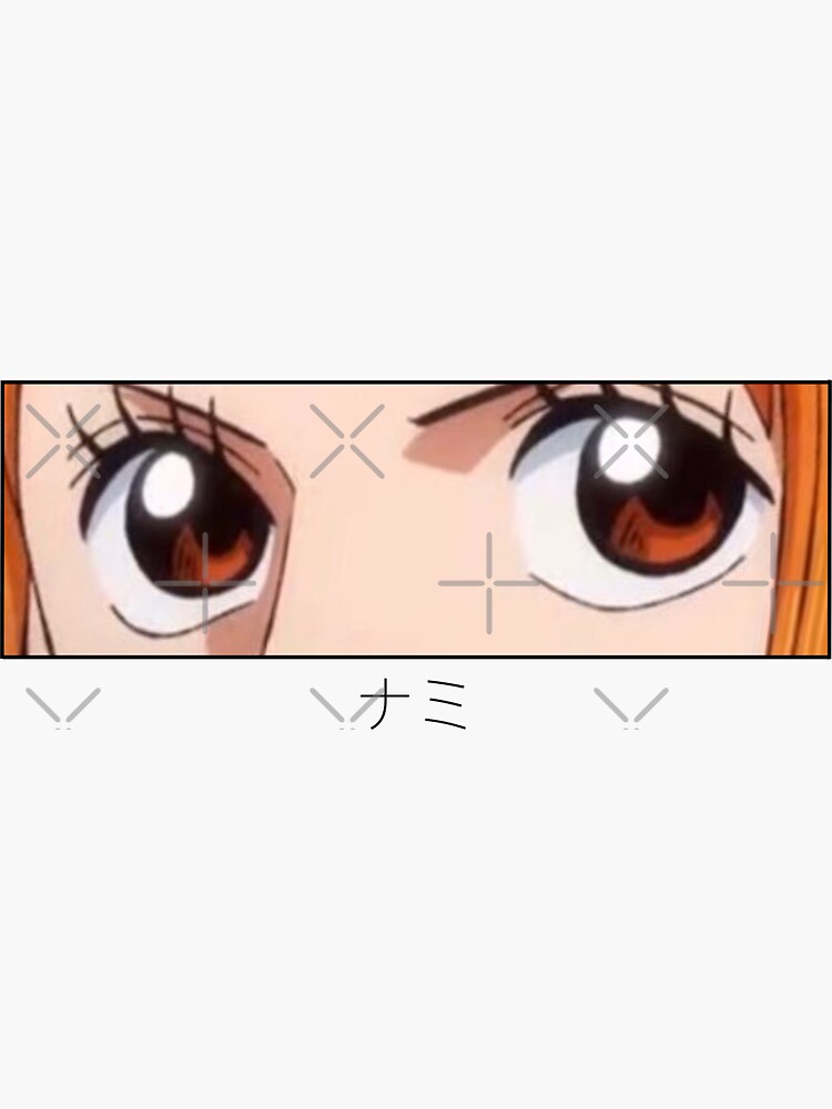 "Nami eyes one piece " Sticker for Sale by arty tee | Redbubble