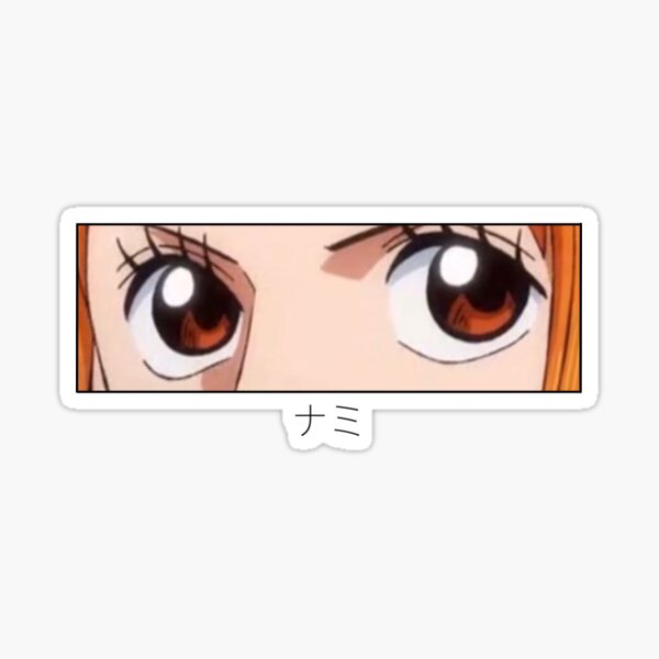 "Nami eyes one piece " Sticker for Sale by arty tee | Redbubble