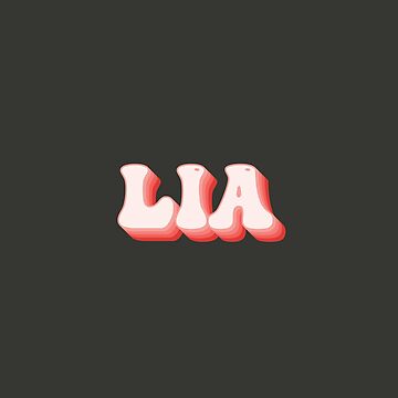 "Lia - Name" Sticker for Sale by kindxinn | Redbubble