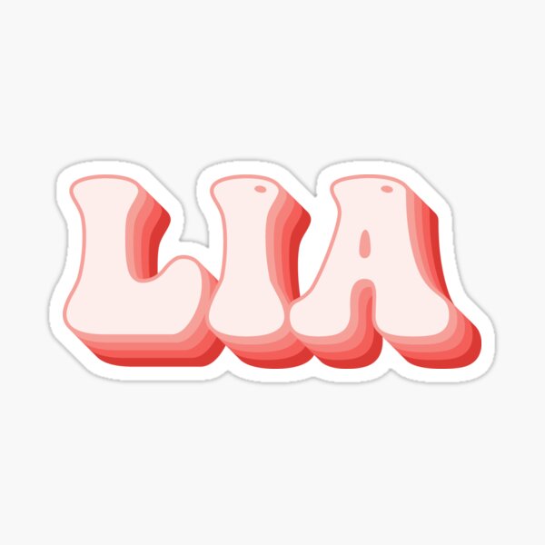 "Lia - Name" Sticker for Sale by kindxinn | Redbubble