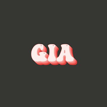 "Gia - Name" Sticker for Sale by kindxinn | Redbubble