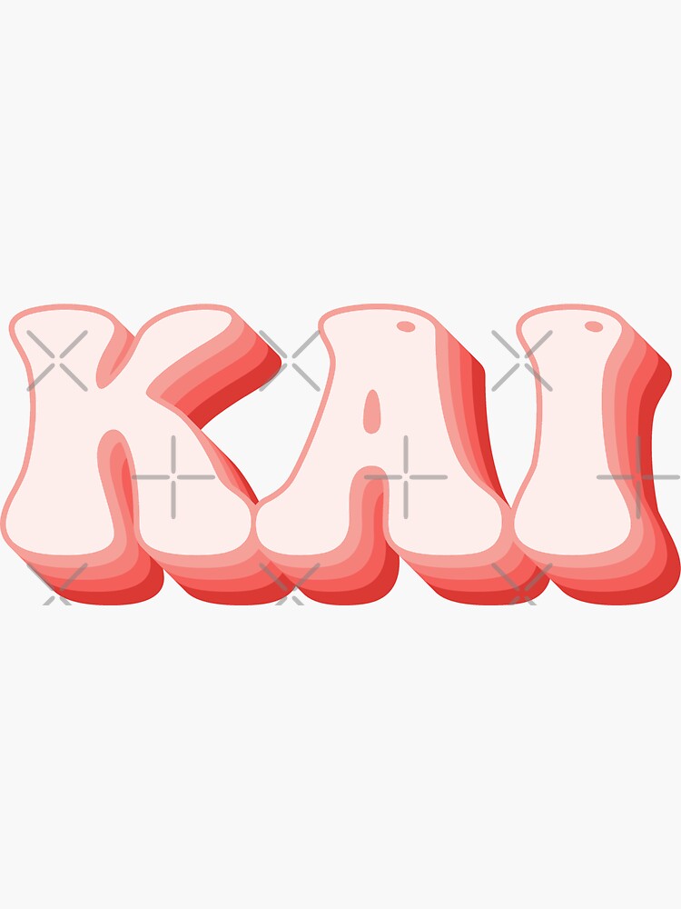 "Kai - Name" Sticker for Sale by kindxinn | Redbubble