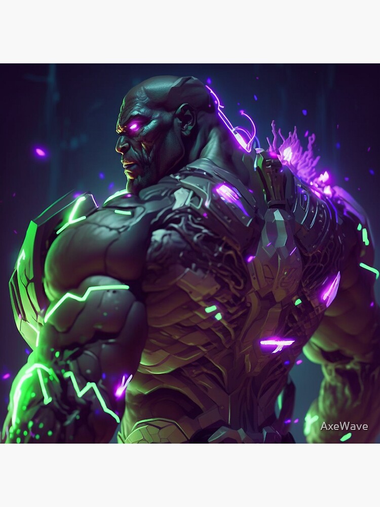 "Cyber Neon Fighter" Sticker for Sale by AxeWave | Redbubble