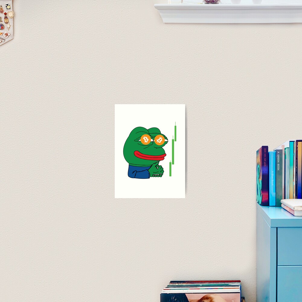 "Bitcoin Crypto Frog Meme Sell Signal BTC" Art Print for Sale by TFever ...