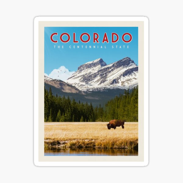 "Colorado Vintage Travel Poster" Sticker for Sale by Vintaprints-co ...