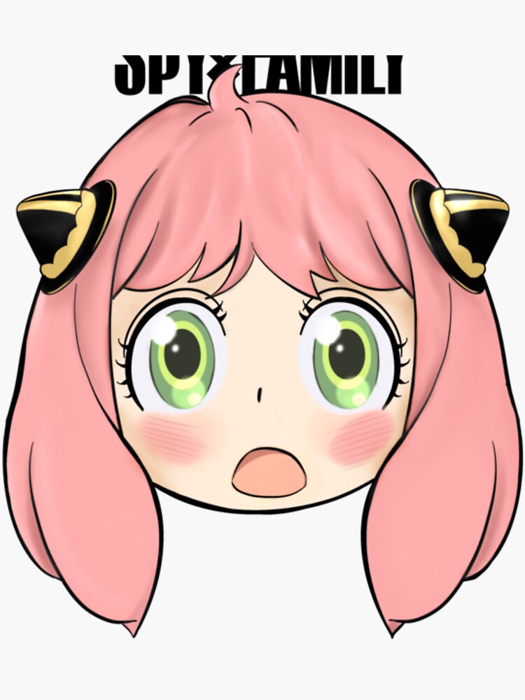 "Best selling Anya Forger Spy x Family Heh waku waku Face " Sticker for ...