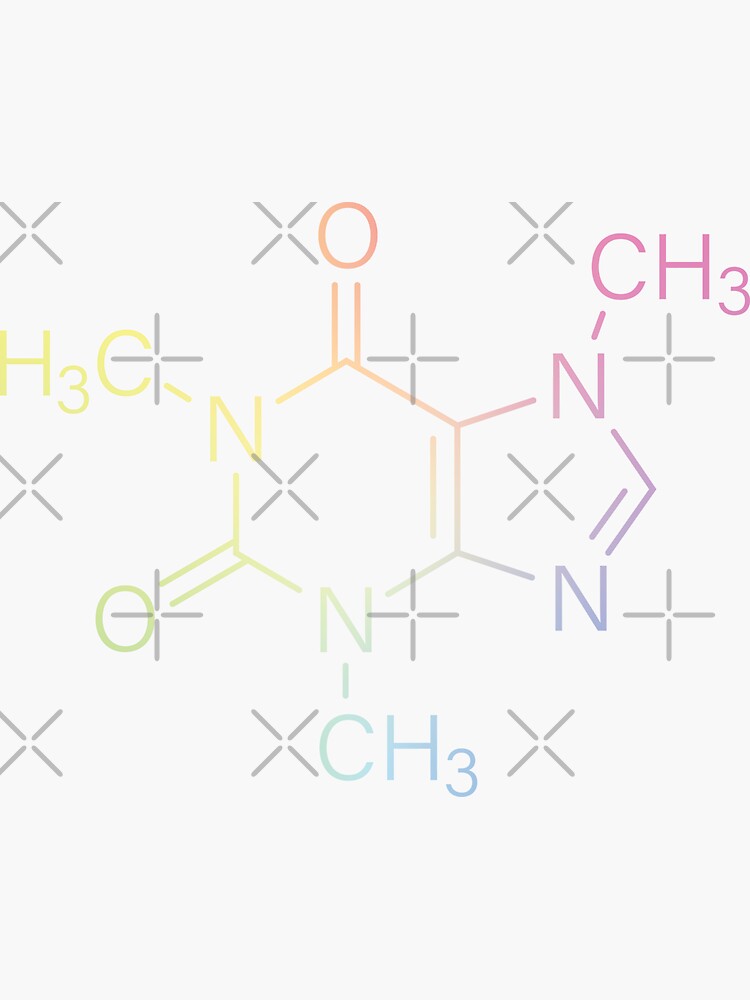 "Caffeine" Sticker for Sale by ScienceCorner | Redbubble