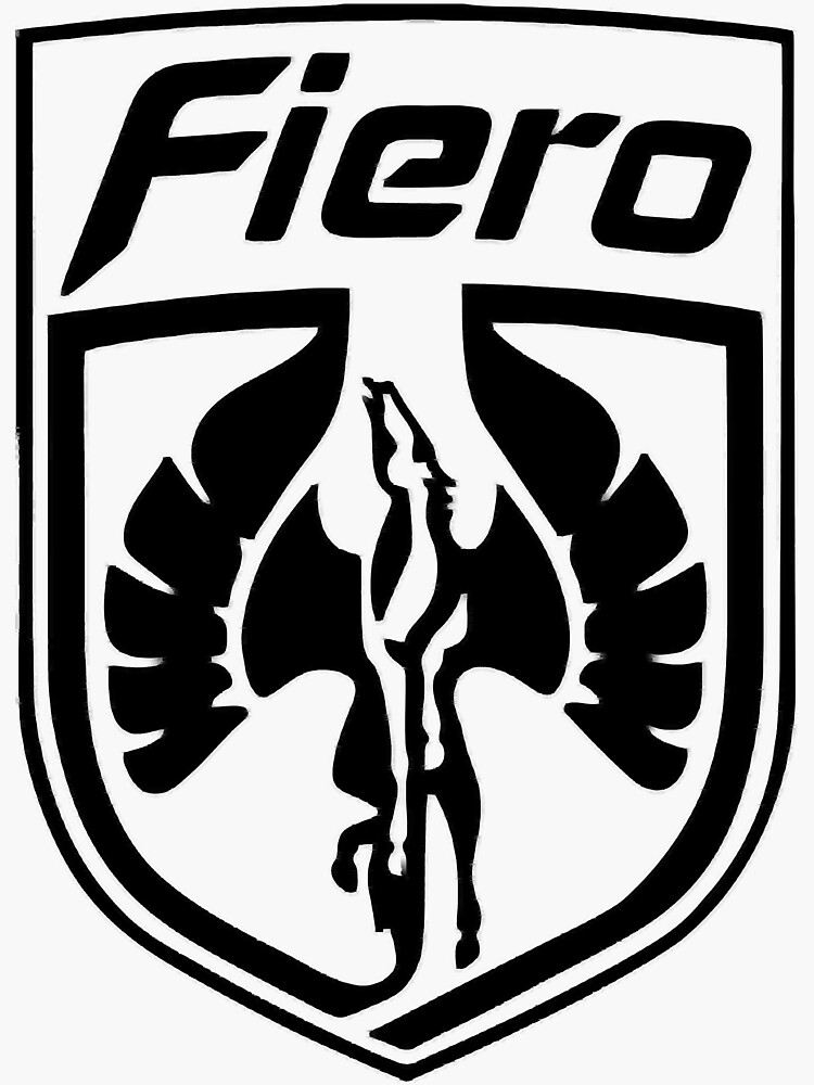 "Fiero Logo Emblem" Sticker for Sale by CarSignCo | Redbubble