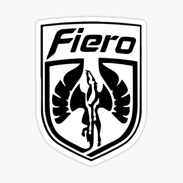 "Fiero Logo Emblem" Sticker for Sale by CarSignCo | Redbubble