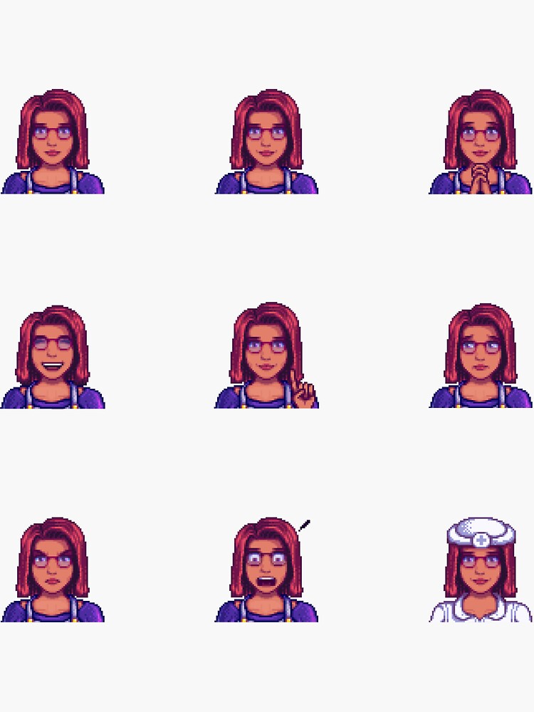 "Stardew Valley – Maru Portrait Pack" Sticker for Sale by little-shoppe ...