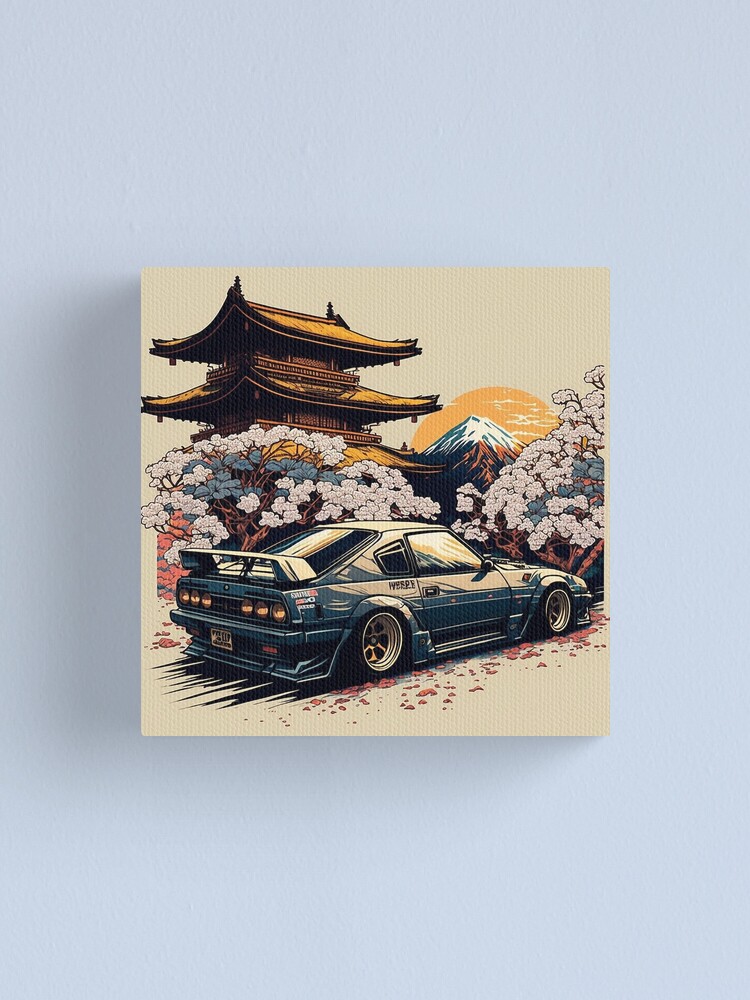 "The Beauty of Speed: Ancient Japanese Concept Art of JDM Car" Canvas ...