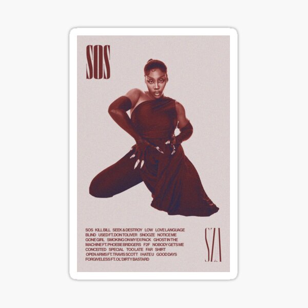 "SZA SOS" Sticker for Sale by olivebranchshop | Redbubble