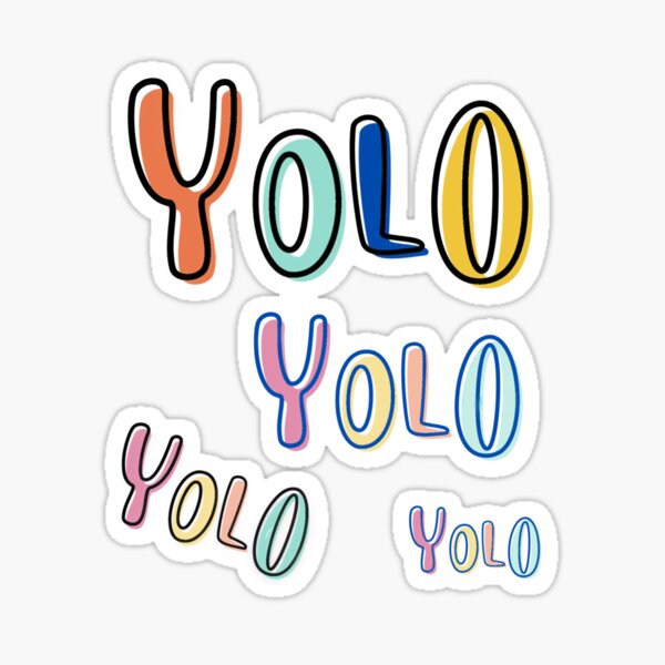 "Live Your Life YOLO Style Make Every Moment Count" Sticker for Sale by ...