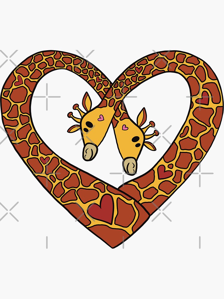 "Giraffe Heart" Sticker for Sale by EmilyWeeden | Redbubble