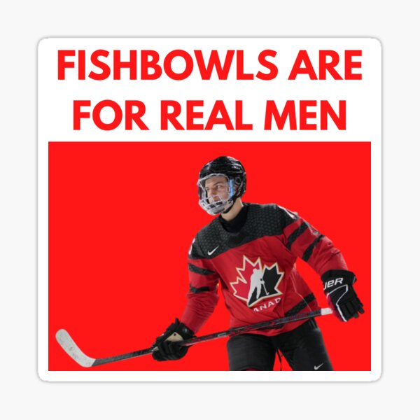 "Connor Bedard / FISHBOWLS ARE FOR REAL MEN" Sticker for Sale by ...