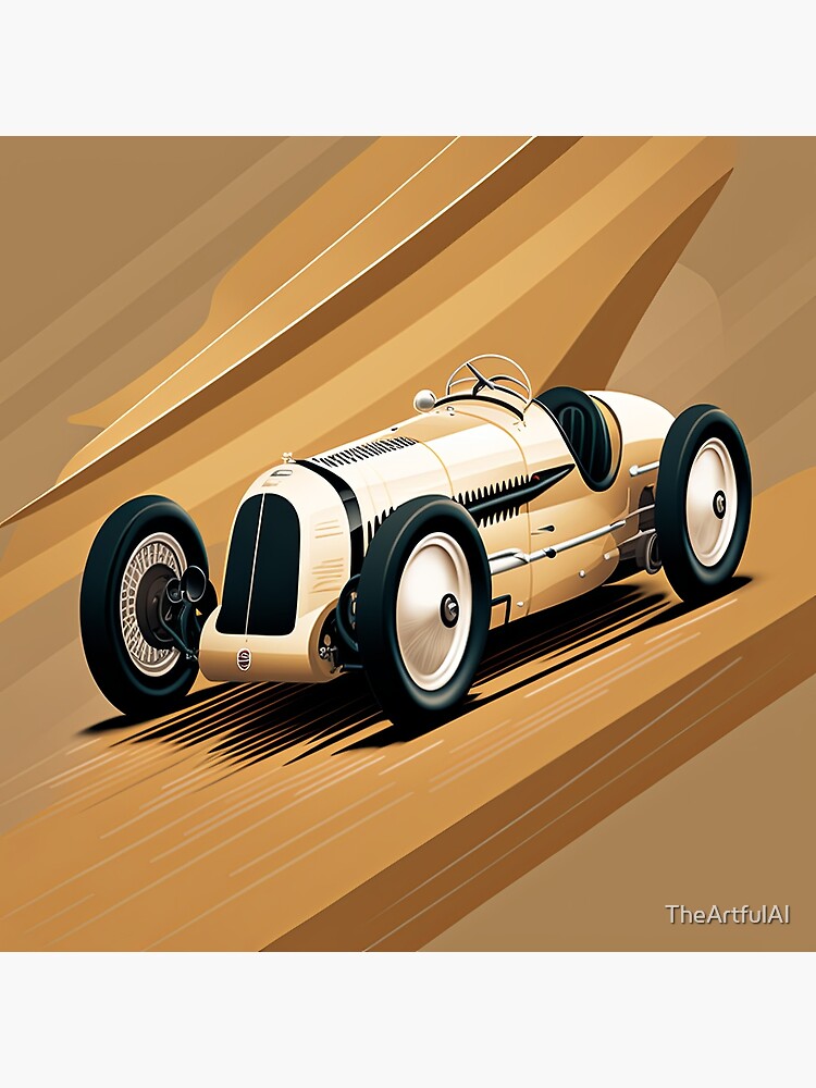 "Art Deco Style Racing Car" Poster for Sale by TheArtfulAI | Redbubble