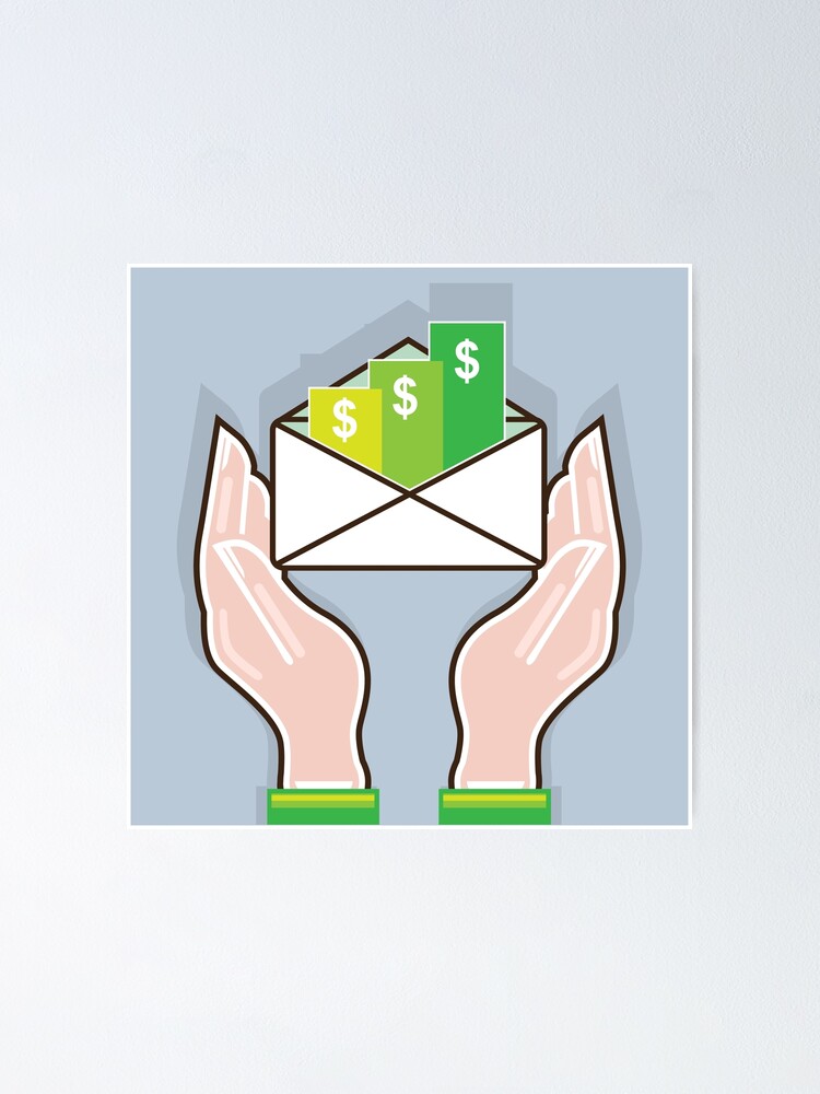 "Hands giving / receiving checks" Poster by vectorworks51 | Redbubble