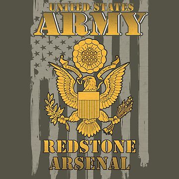 "Redstone Arsenal Alabama US Army American Flag Vintage Gift" Sticker ...
