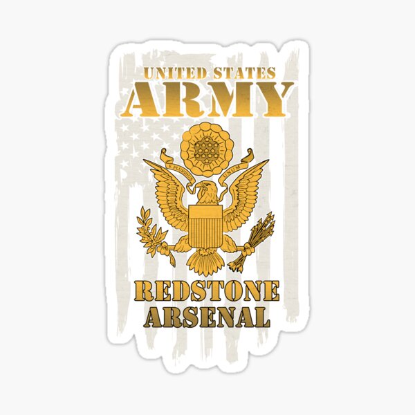 "Redstone Arsenal Alabama US Army American Flag Vintage Gift" Sticker ...