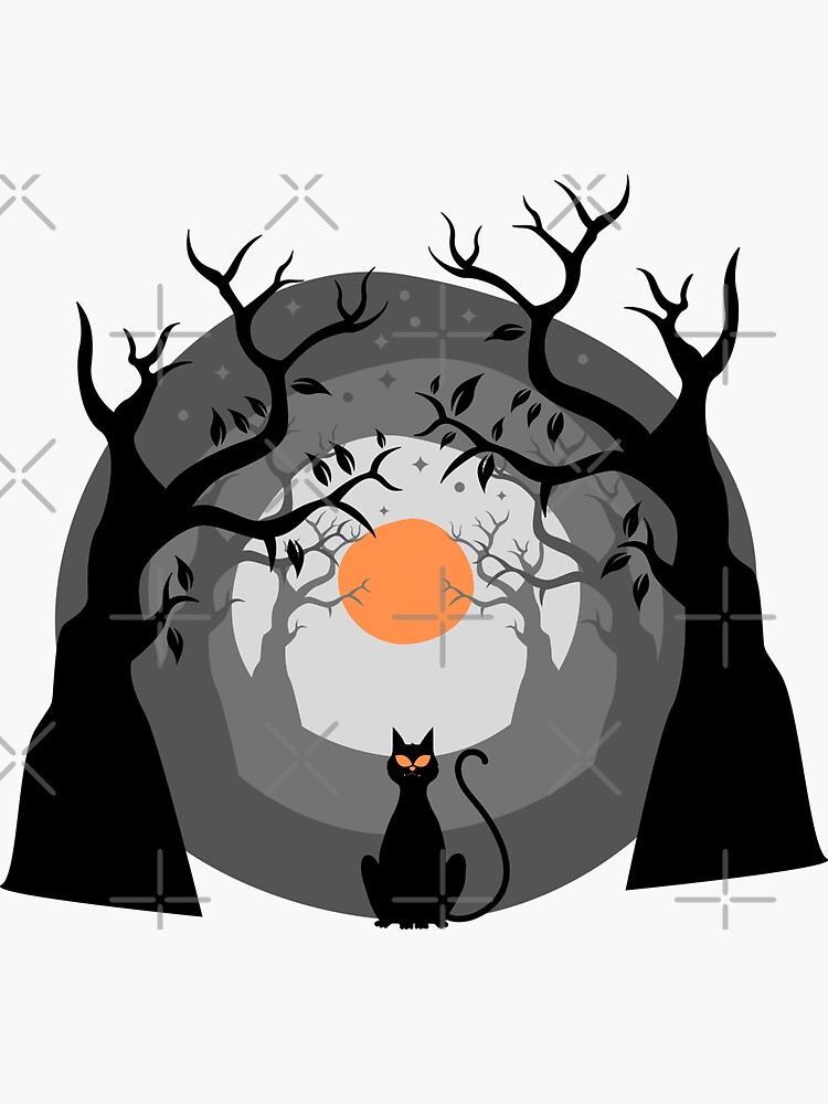 "horror night " Sticker for Sale by Souf-Design | Redbubble