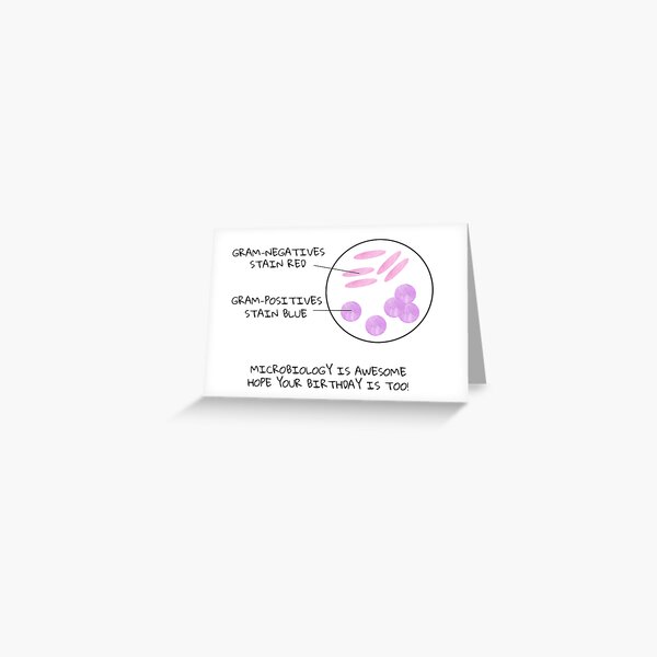 "Science Birthday Microbiology Gram Stain Poem Lab Bacteria" Greeting ...