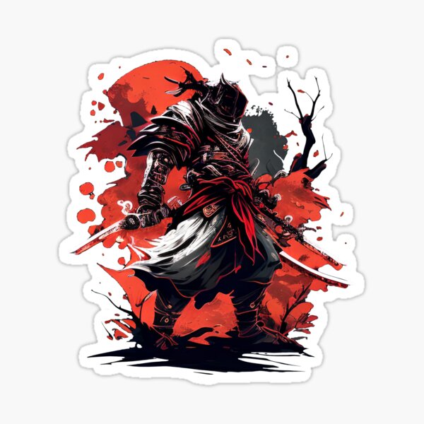 "Samurai soldier full body attacking stance #4" Sticker for Sale by ...