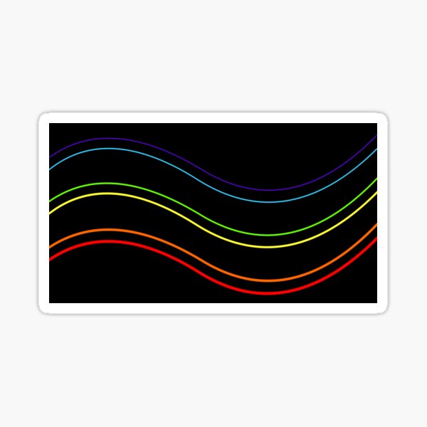 "Minimalist Colorful Wave Design |" Sticker for Sale by GaminSlaves ...